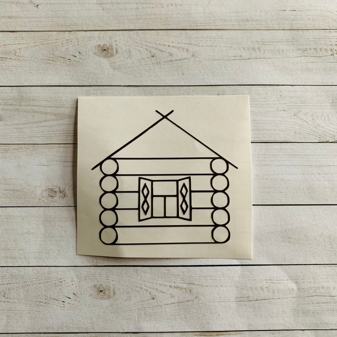 Cabin Decal Cabin Vinyl Decal Cabin Sticker Log Cabin - Etsy