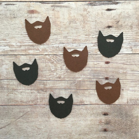 Beard Confetti Beard Cut Out Beard Decoration Lumberjack - Etsy