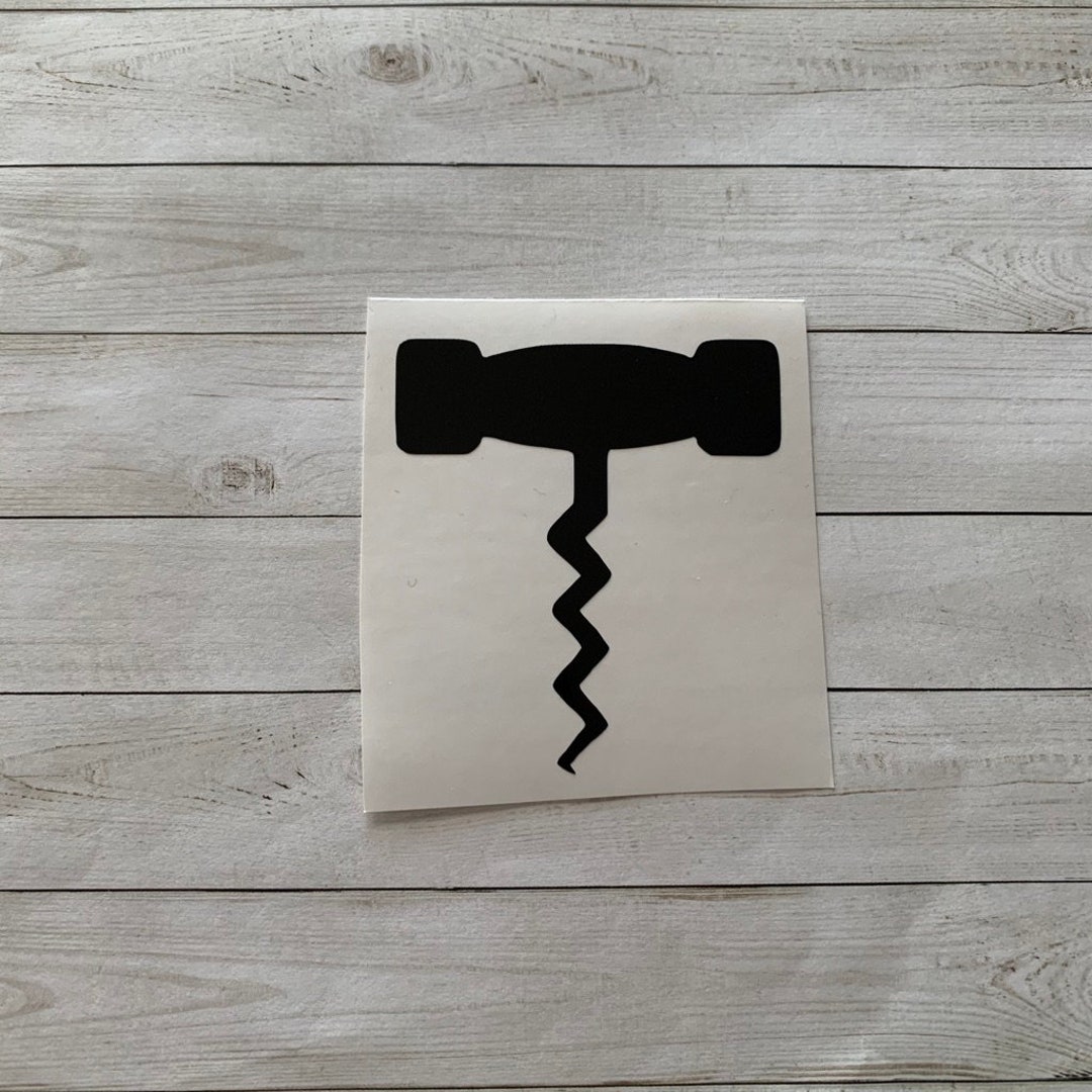 Corkscrew Decal | Corkscrew Vinyl Decal | Corkscrew Sticker | Bottle ...