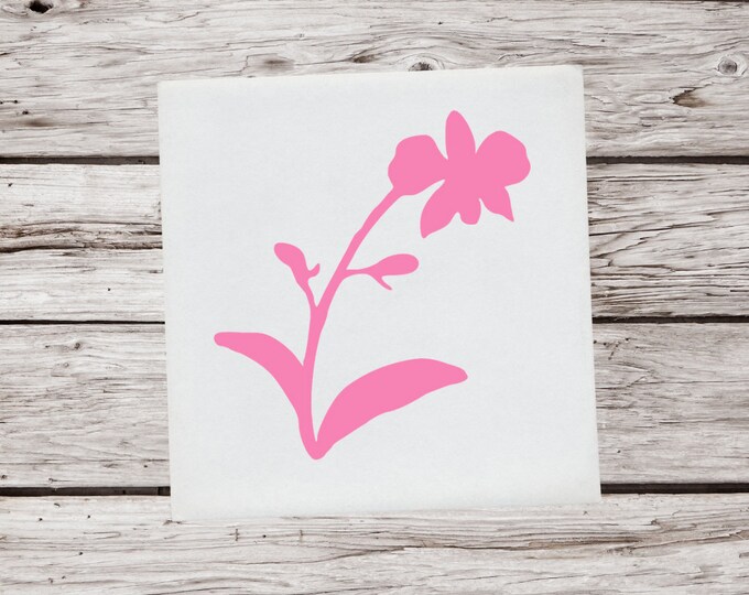 Orchid Decal, Orchid Sticker, Flower Decal, Flower Sticker, Laptop ...