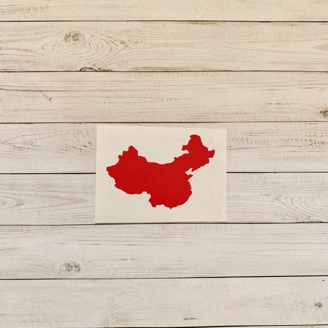 China Decal | China Vinyl Decal | China Sticker | Continent Decal ...