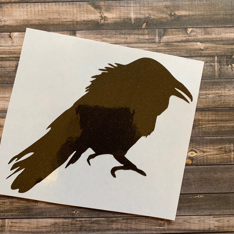 Crow Decal Crow Vinyl Decal Crow Sticker Raven Decal | Etsy
