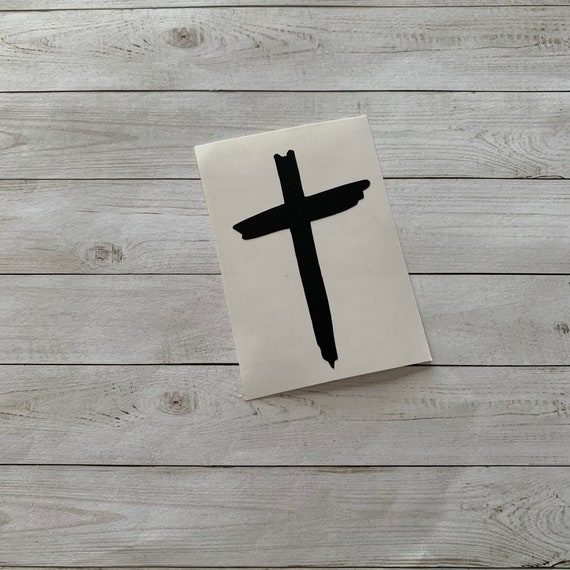 Cross Decal Cross Vinyl Decal Cross Sticker Church Decal | Etsy