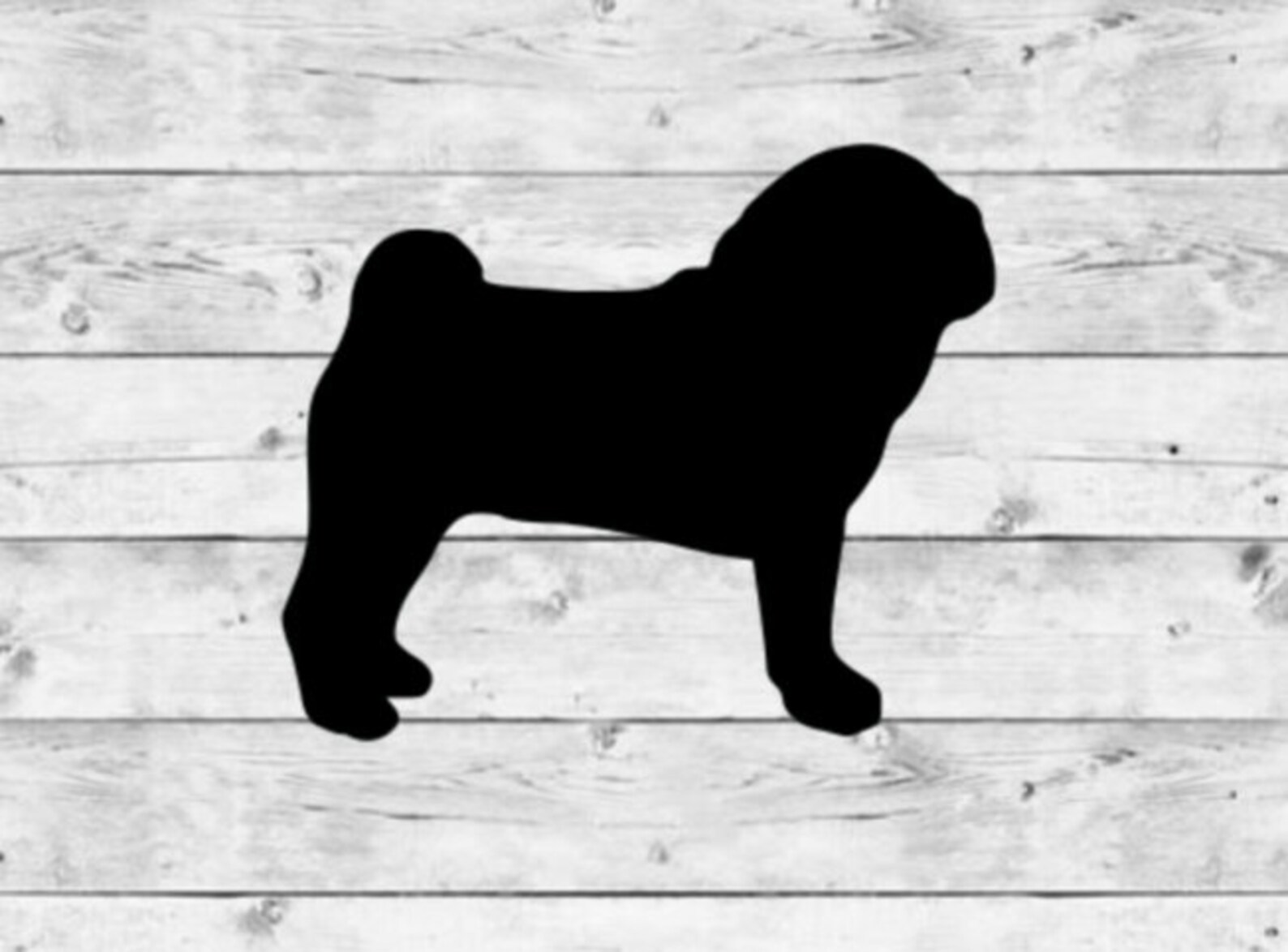 Pug Decal Pug Vinyl Decal Pug Sticker Pug Decoration | Etsy