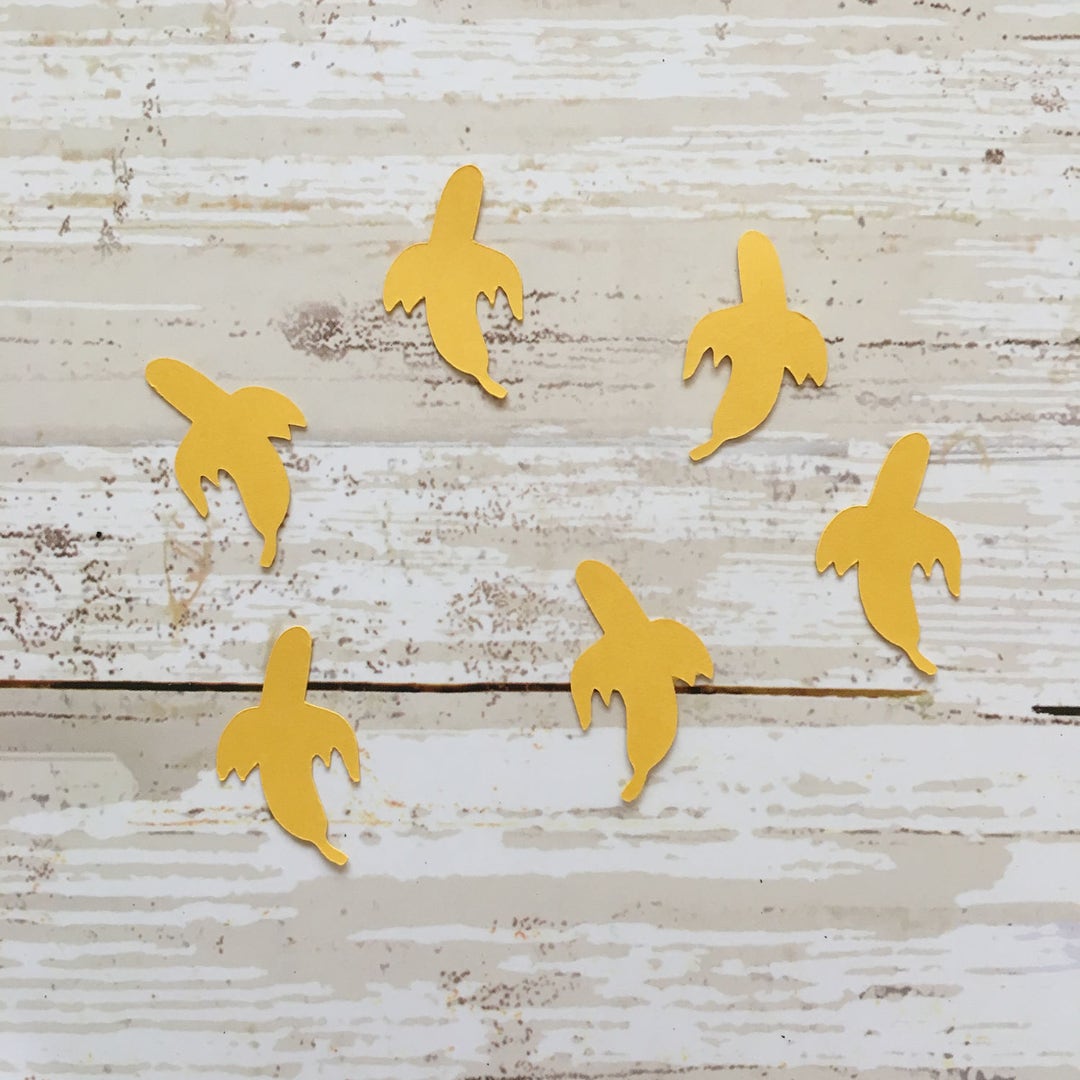 Banana Confetti | Banana Cut Outs | Banana Die Cuts | Fruit Confetti ...