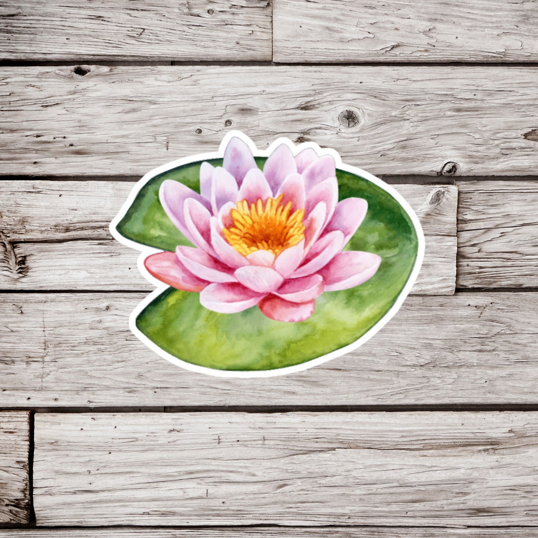 Lily Pad Sticker, Water Lily Sticker, Waterproof Sticker, Lily Sticker ...