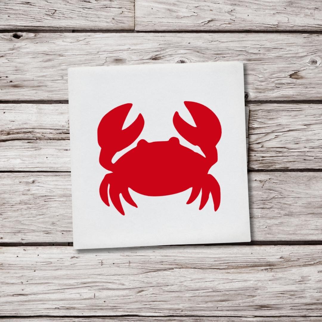 Crab Decal, Crab Vinyl Decal, Crab Sticker, Ocean Sticker, Ocean Decal ...