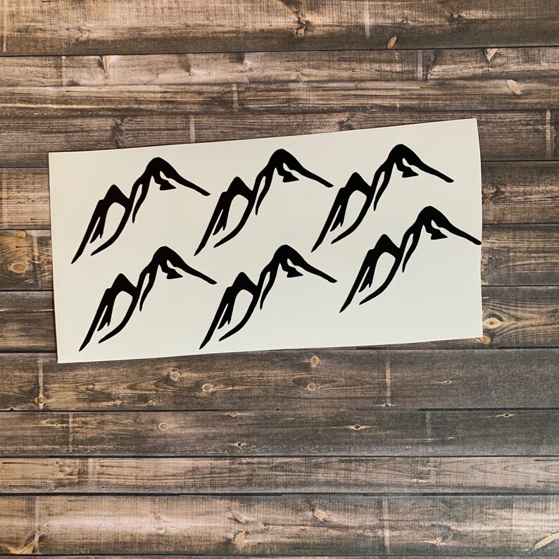 Mountain Peak Decal | Mountain Decal | Mountain Sticker | Hiking Decal ...