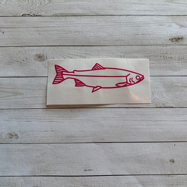 Salmon Fishing Decal - Etsy