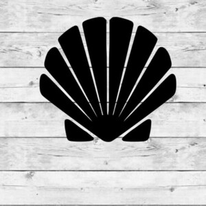 Shell Decal Shell Vinyl Decal Shell Sticker Seashell Sticker Seashell ...