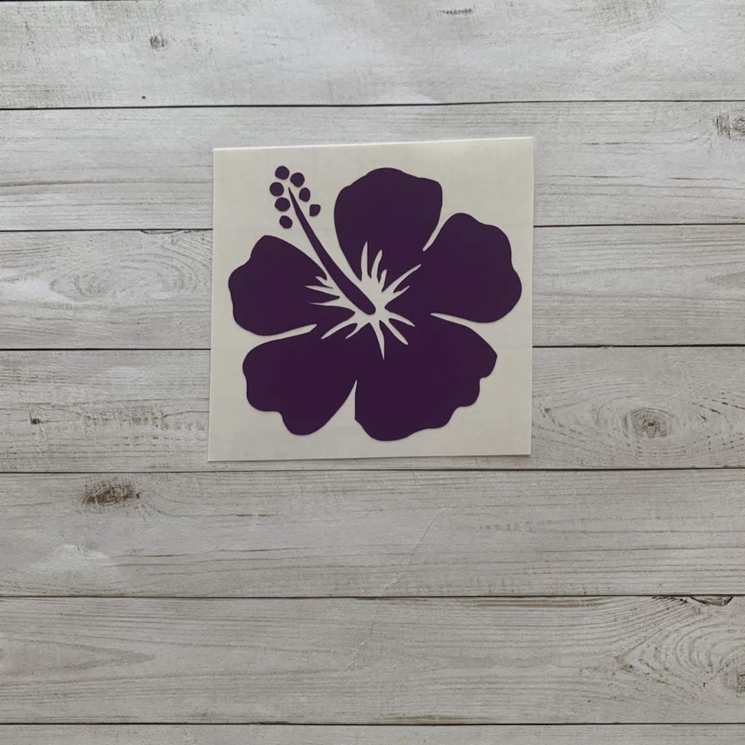 Hibiscus Decal Hibiscus Vinyl Decal Hibiscus Sticker Flower - Etsy
