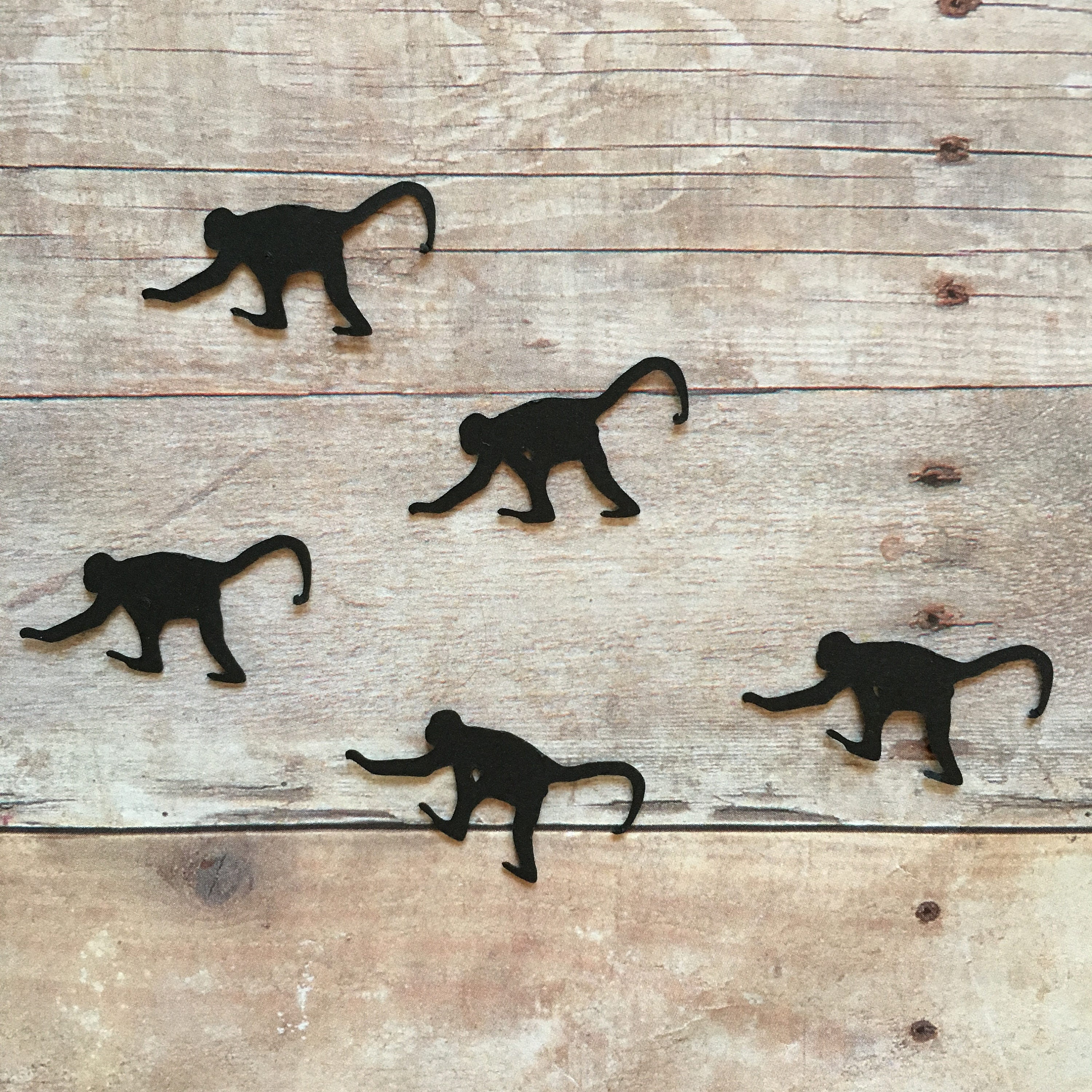 Monkey Confetti Monkey Cut Outs Ape Confetti Chimp - Etsy