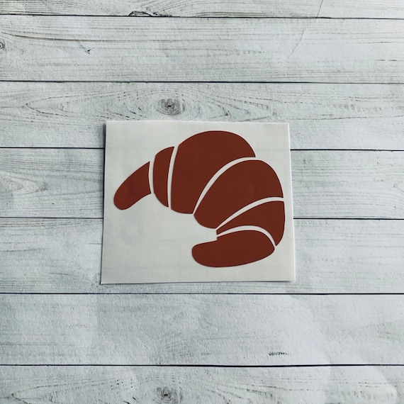 Croissant Decal Croissant Sticker Croissant Car Decal | Etsy
