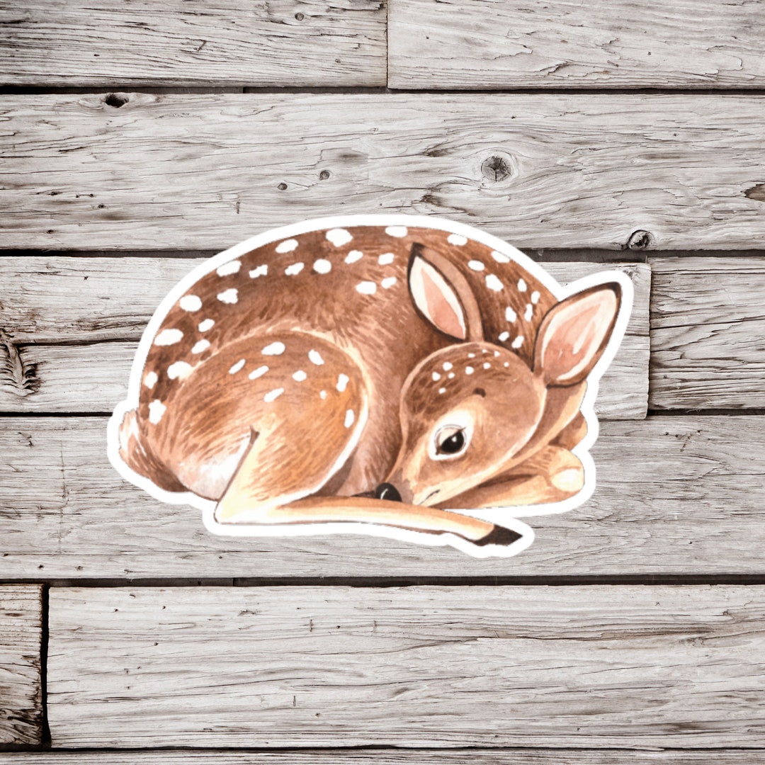 Fawn Sticker, Deer Sticker, Animal Sticker, Waterproof Sticker ...