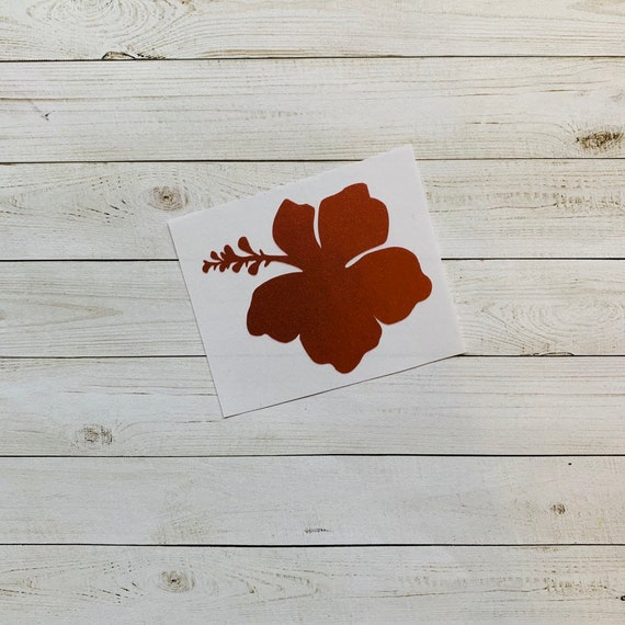 Hibiscus Decal Hibiscus Vinyl Decal Hibiscus Sticker | Etsy