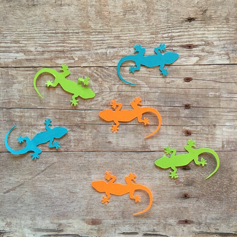 Gecko Confetti | Gecko Cut Outs | Lizard Confetti | Lizard Cut Outs ...