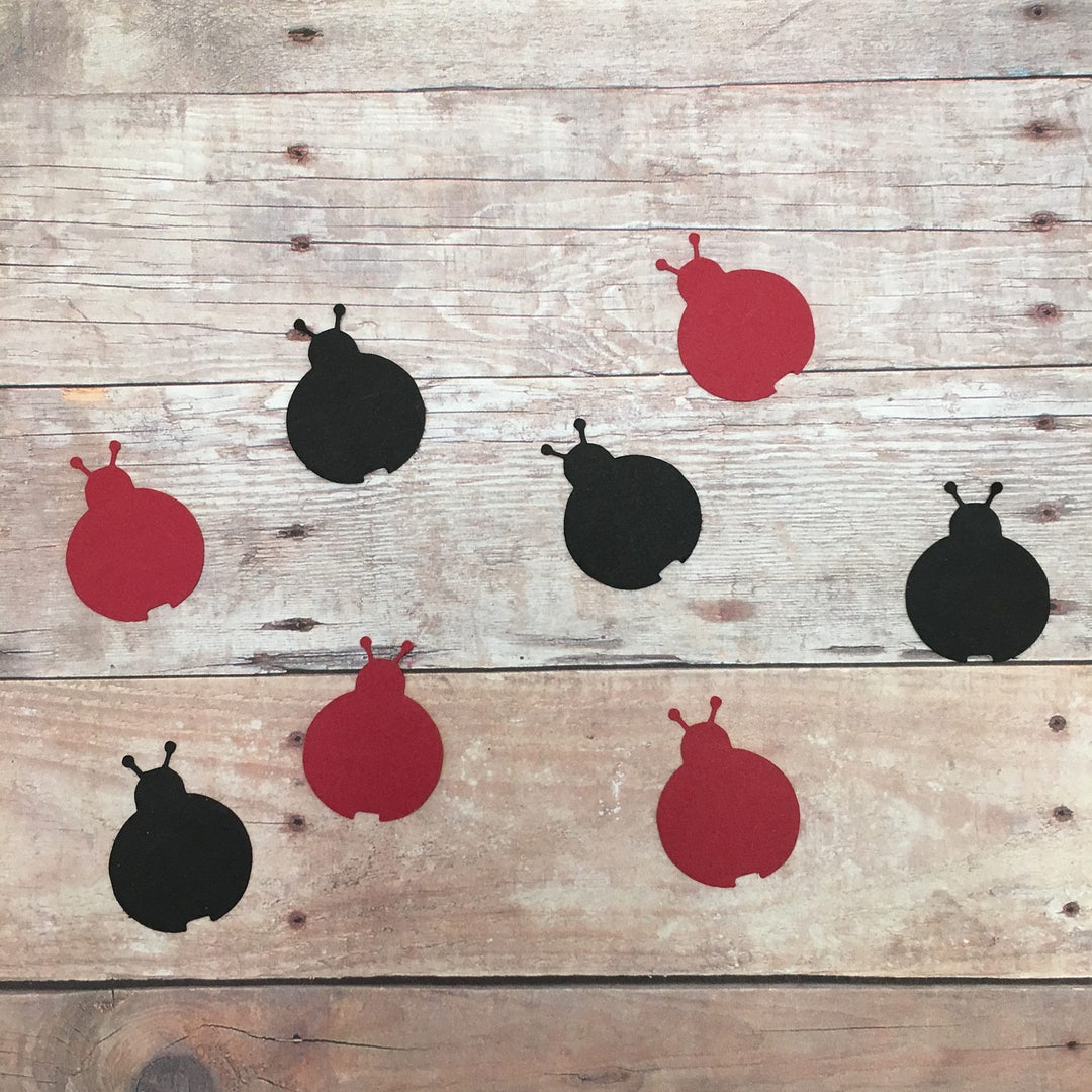 Lady Bug Confetti | Lady Bug Cut Outs | Lady Bug Decoration | Beetle ...