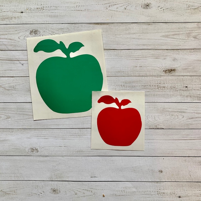 Apple Sticker Apple Sticker Apple Decal Apple Vinyl - Etsy