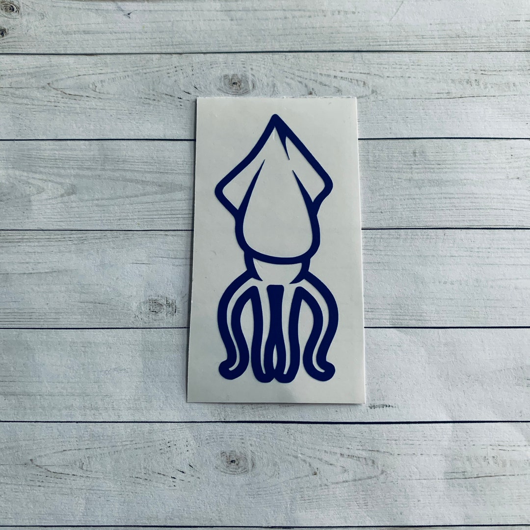 Squid Decal | Squid Vinyl Decal | Squid Sticker | Octopus Sticker ...