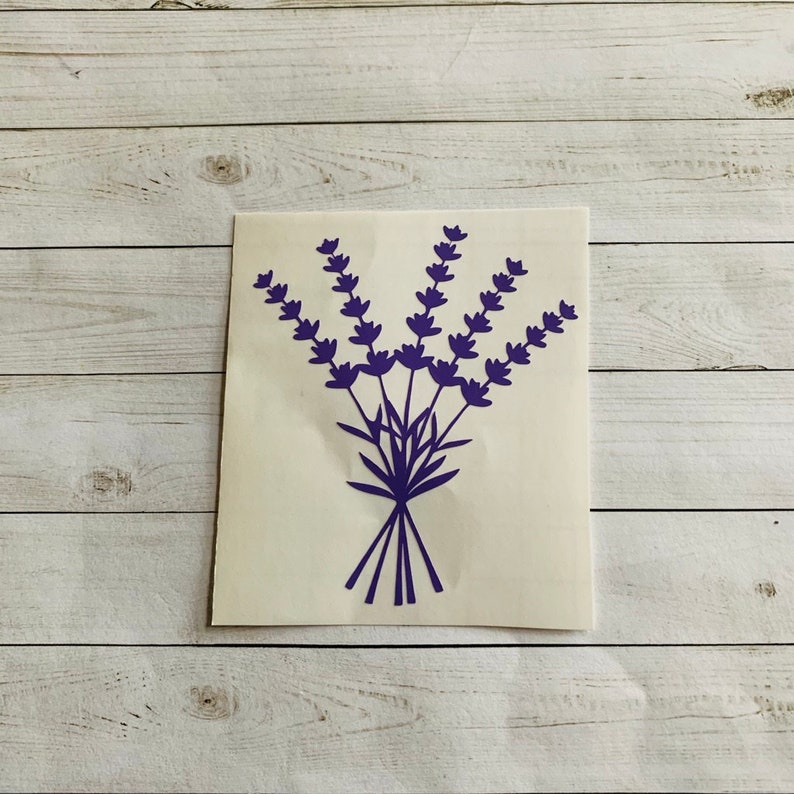 Lavender Decal Lavender Sticker Lavender Flower Flower - Etsy
