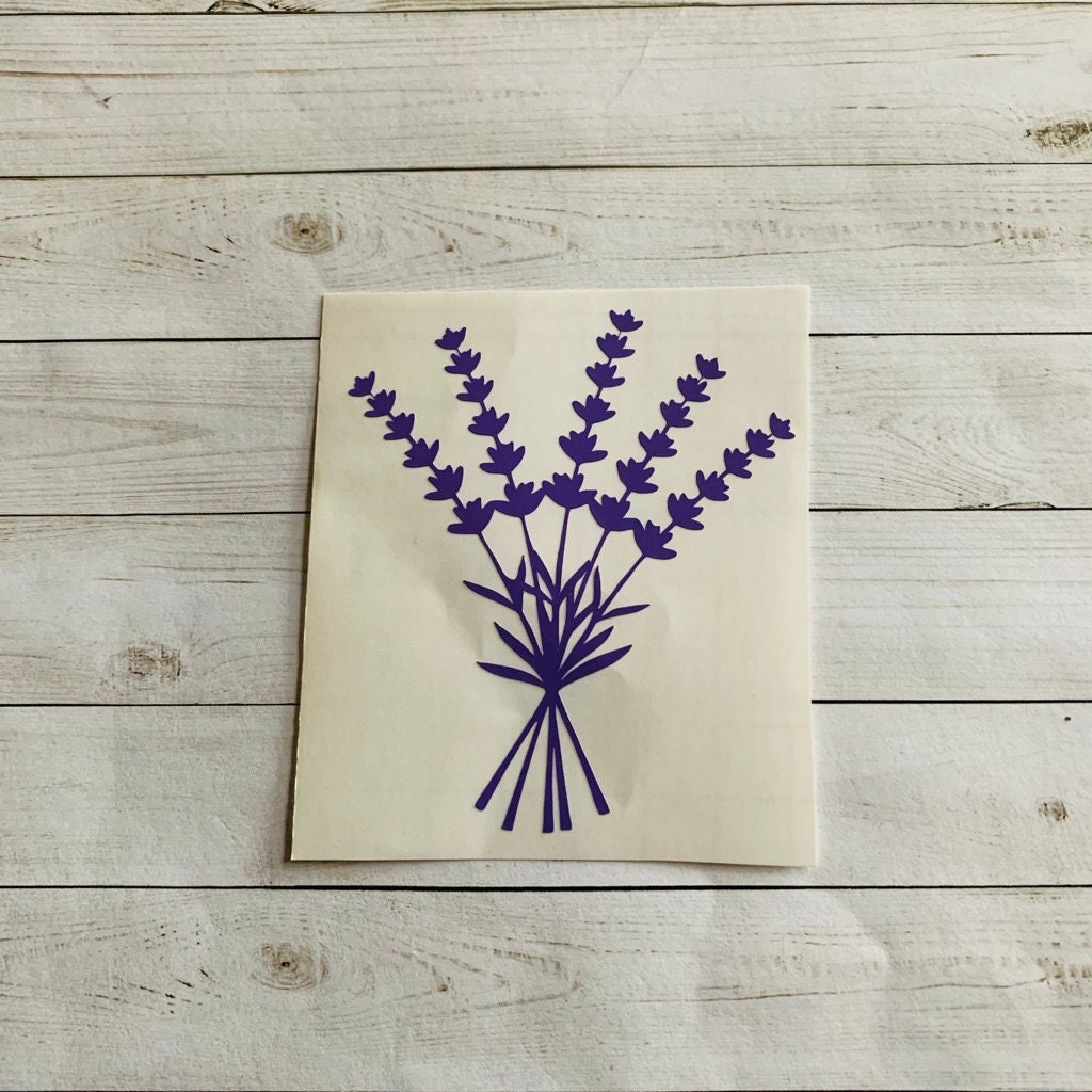 Lavender Decal Lavender Sticker Lavender Flower Flower | Etsy