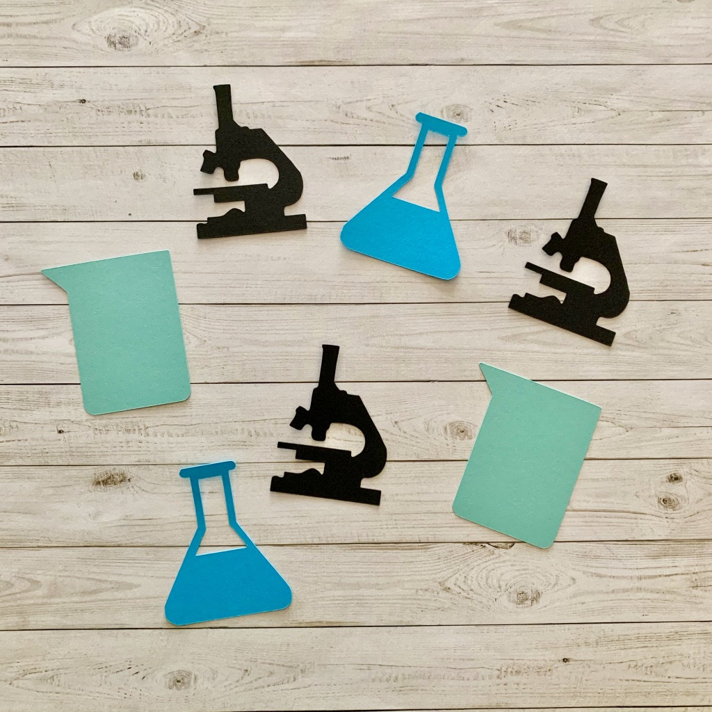 Science Confetti Set Science Cut Outs Science Decoration | Etsy