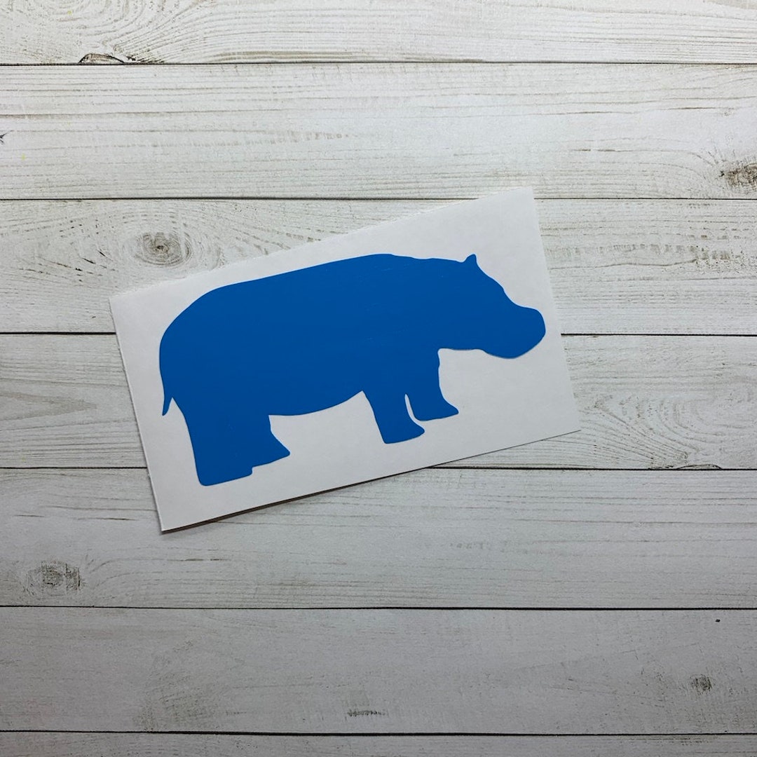 Hippo Decal | Hippo Sticker | Hippopotamus Decal | Hippo Decoration ...