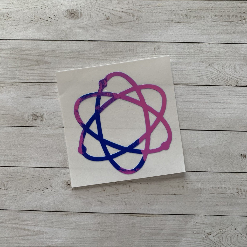 Atom Decal Atom Vinyl Decal Atom Sticker Science Decal | Etsy