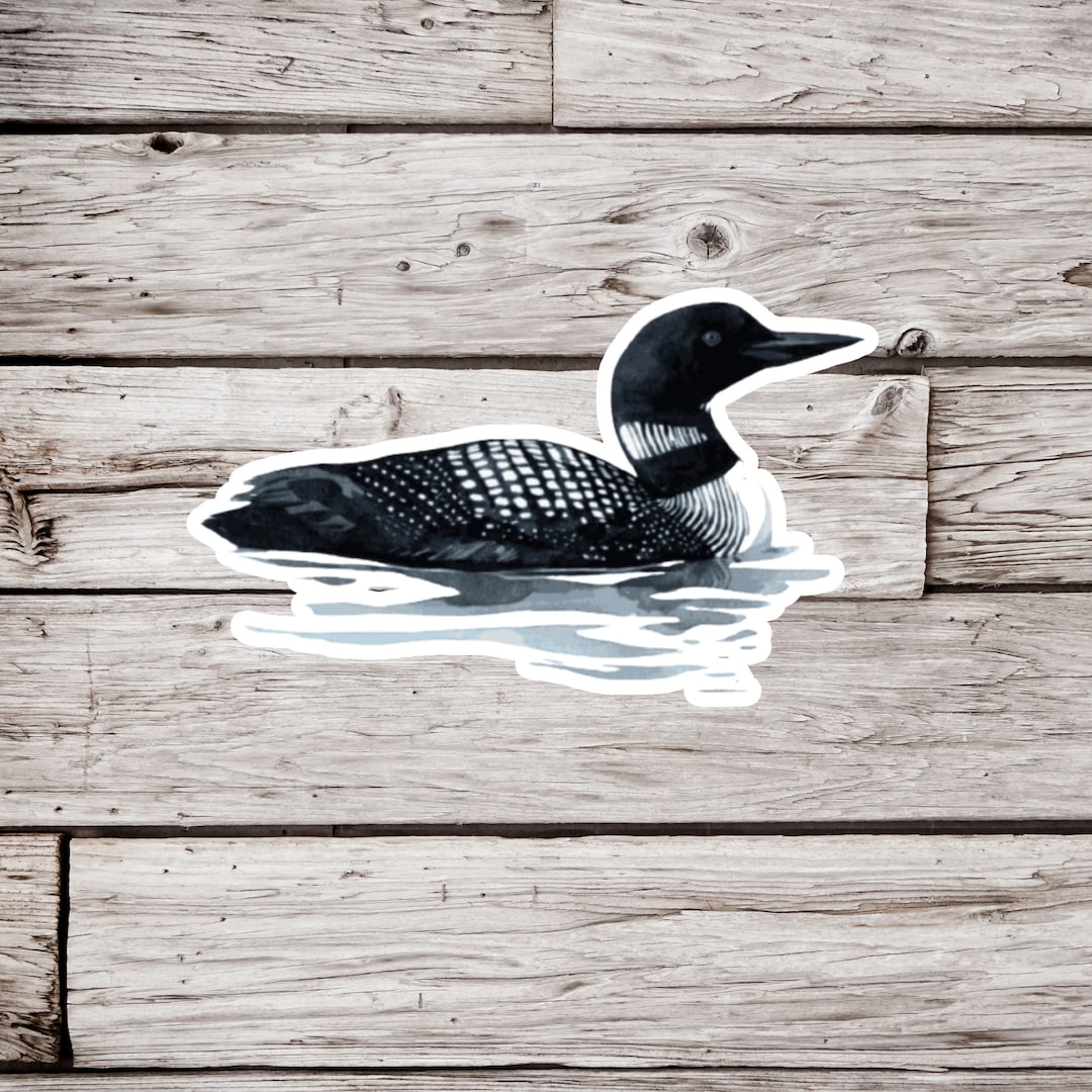 Loon Sticker, Duck Sticker, Bird Sticker, Waterproof Sticker, Animal ...