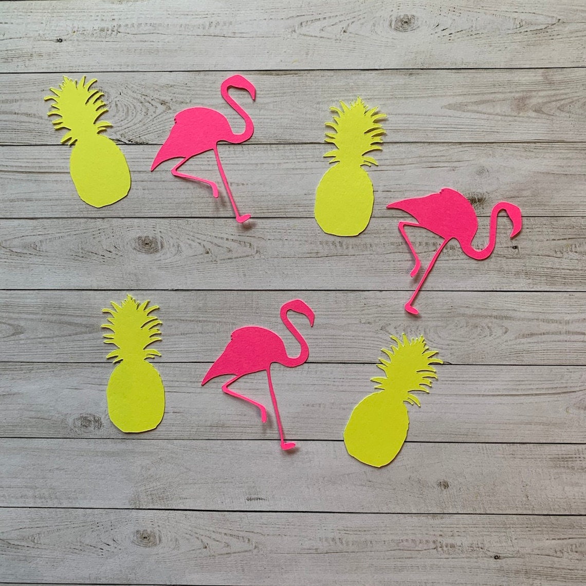 Pineapple & Flamingo Confetti Set Pineapple Confetti - Etsy