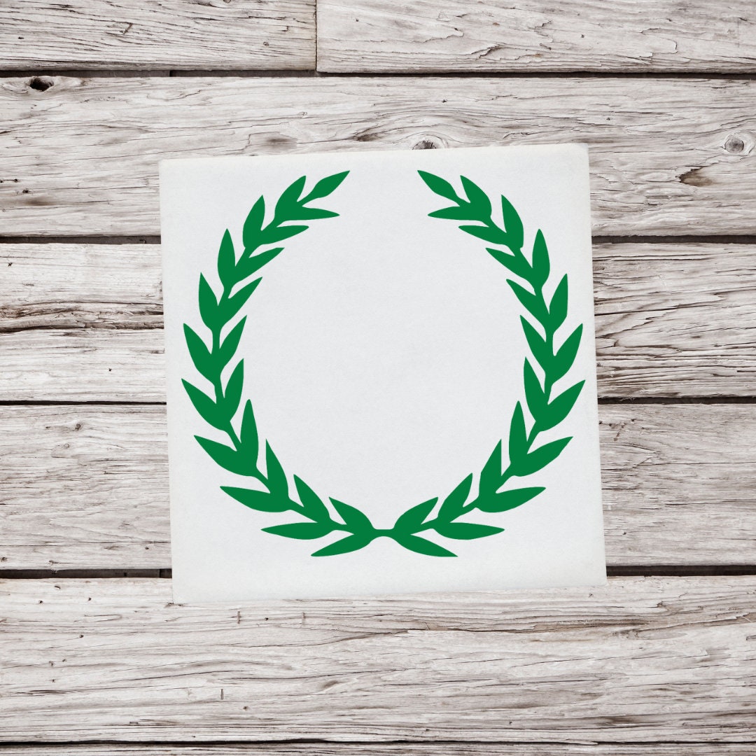 Laurel Wreath Decal, Laurel Wreath Sticker, Wreath Decal, Plant Decal ...