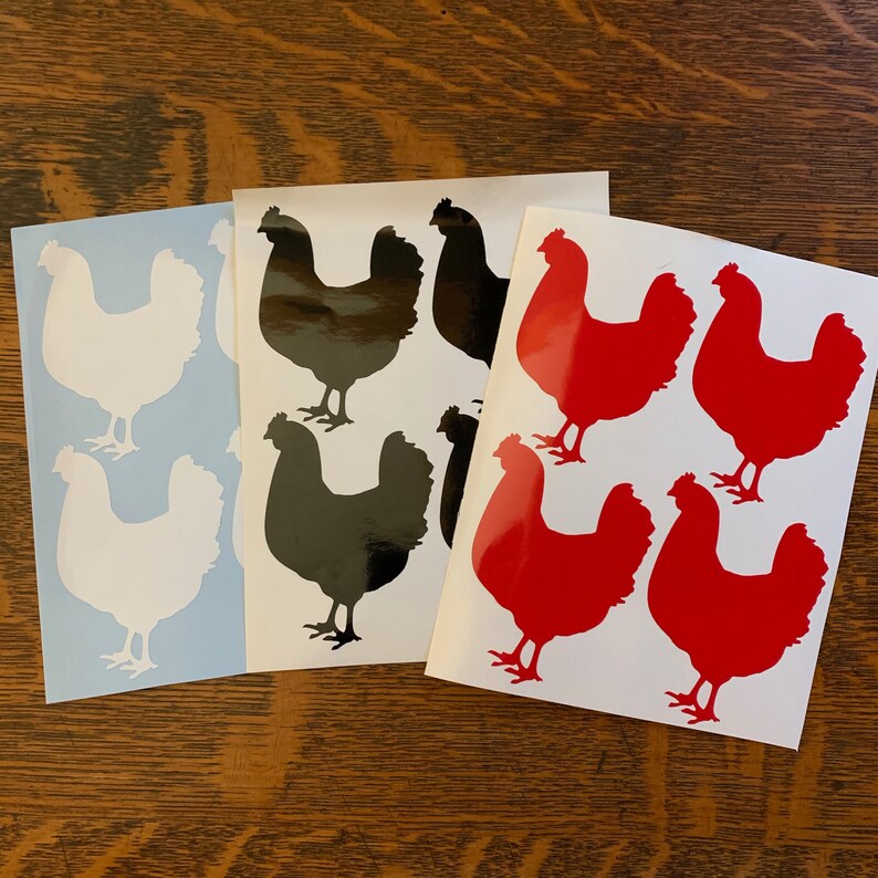 Chicken Decal Chicken Vinyl Decal Chicken Sticker Farm | Etsy
