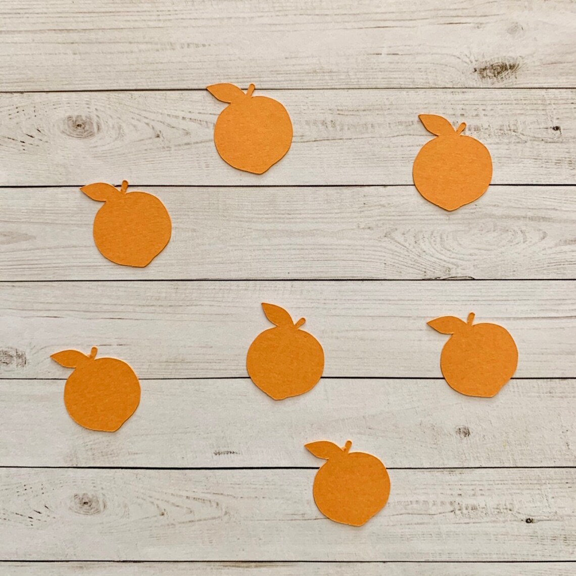 Peach Confetti | Peach Cut Outs | Peach Die Cuts | Fruit Confetti ...
