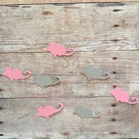 Mouse Confetti Mouse Cut Outs Mouse Decoration Animal - Etsy