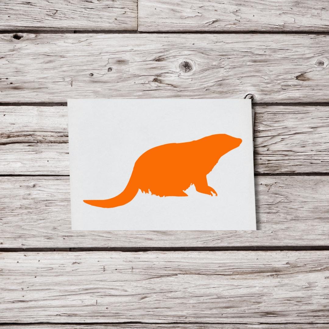 Mongoose Vinyl Decal, Mongoose Sticker, Wildlife Animal Decal, Jungle ...