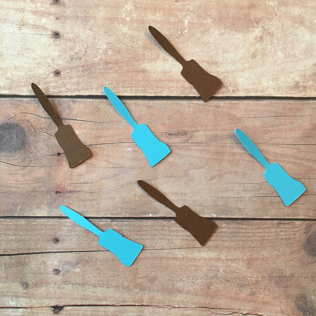 Paint Brush Confetti | Paint Brush Cut Out | Paint Decoration | Brush ...
