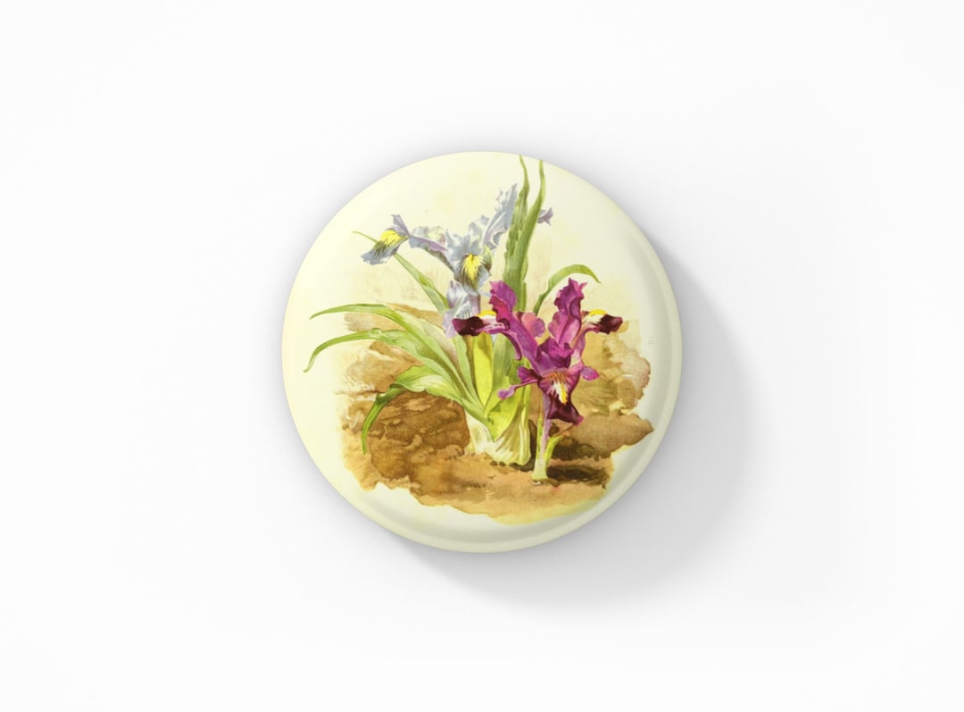 Orchid Pin, Flower Pin Back Button, Flower Pin, Natural History Pin ...