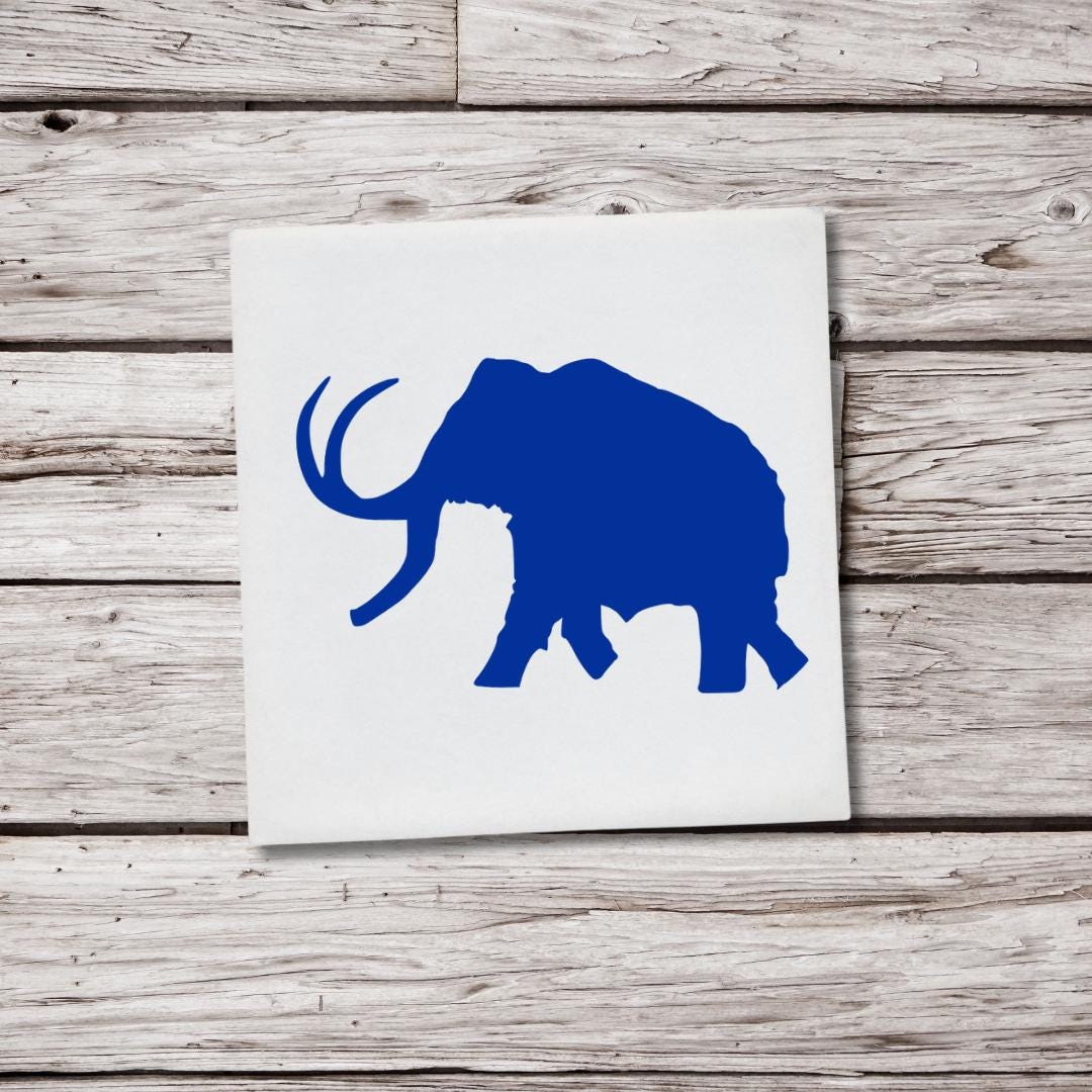 Woolly Mammoth Sticker, Mammoth Decal, Extinct Animals, Science Decal ...