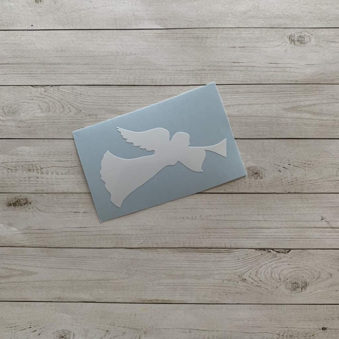 Angel Decal, Angel Vinyl Decal, Angel Sticker, Holiday Decal, Christmas ...