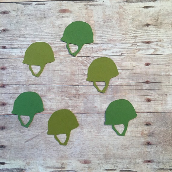 Helmet Confetti Helmet Cut Out Helmet Decoration Army - Etsy