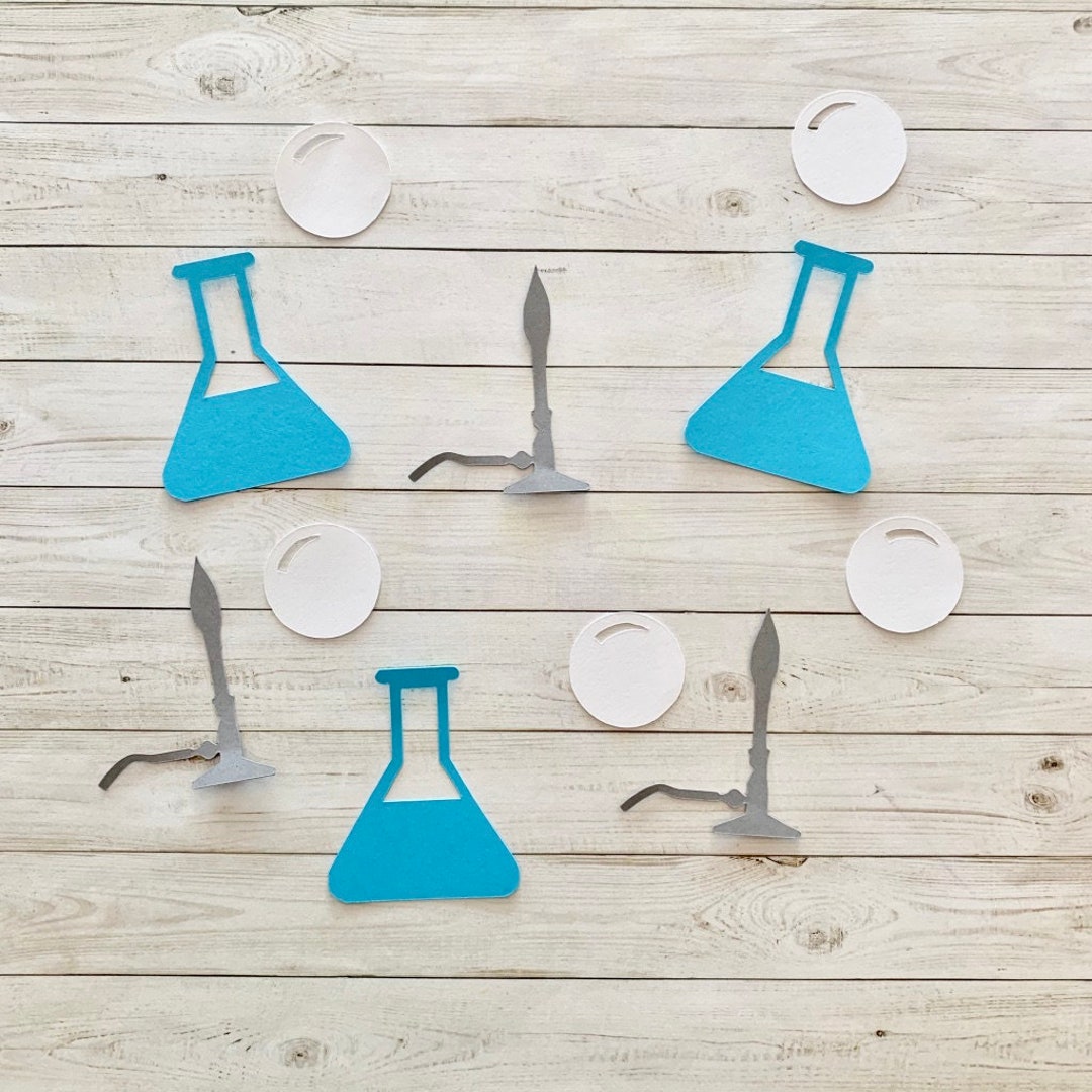 Science Confetti Set Science Cut Outs Science Decorations Beaker ...