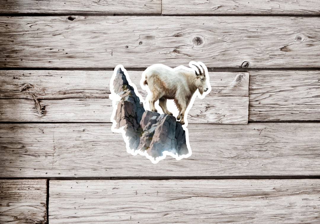 Mountain Goat Sticker, Ibex Sticker, Goat Sticker, Animal Sticker ...