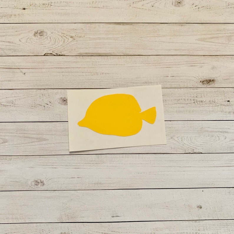 Yellow Tang Fish Decal Yellow Tang Vinyl Decal Yellow Tang - Etsy