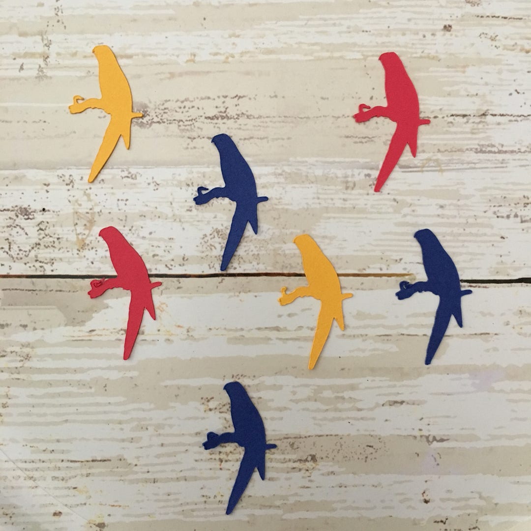 Parrot Confetti | Parrot Cut Outs | Parrot Decoration | Jungle Confetti ...