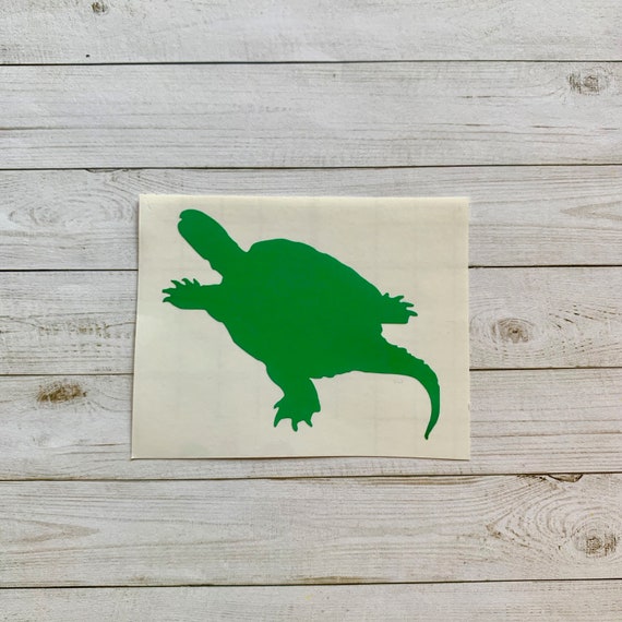 Snapping Turtle Decal Snapping Turtle Sticker Turtle Decal - Etsy