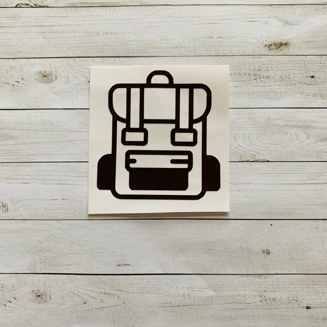 Backpack Decal | Backpack Sticker | Hiking Decal | Camping Decal | Book ...