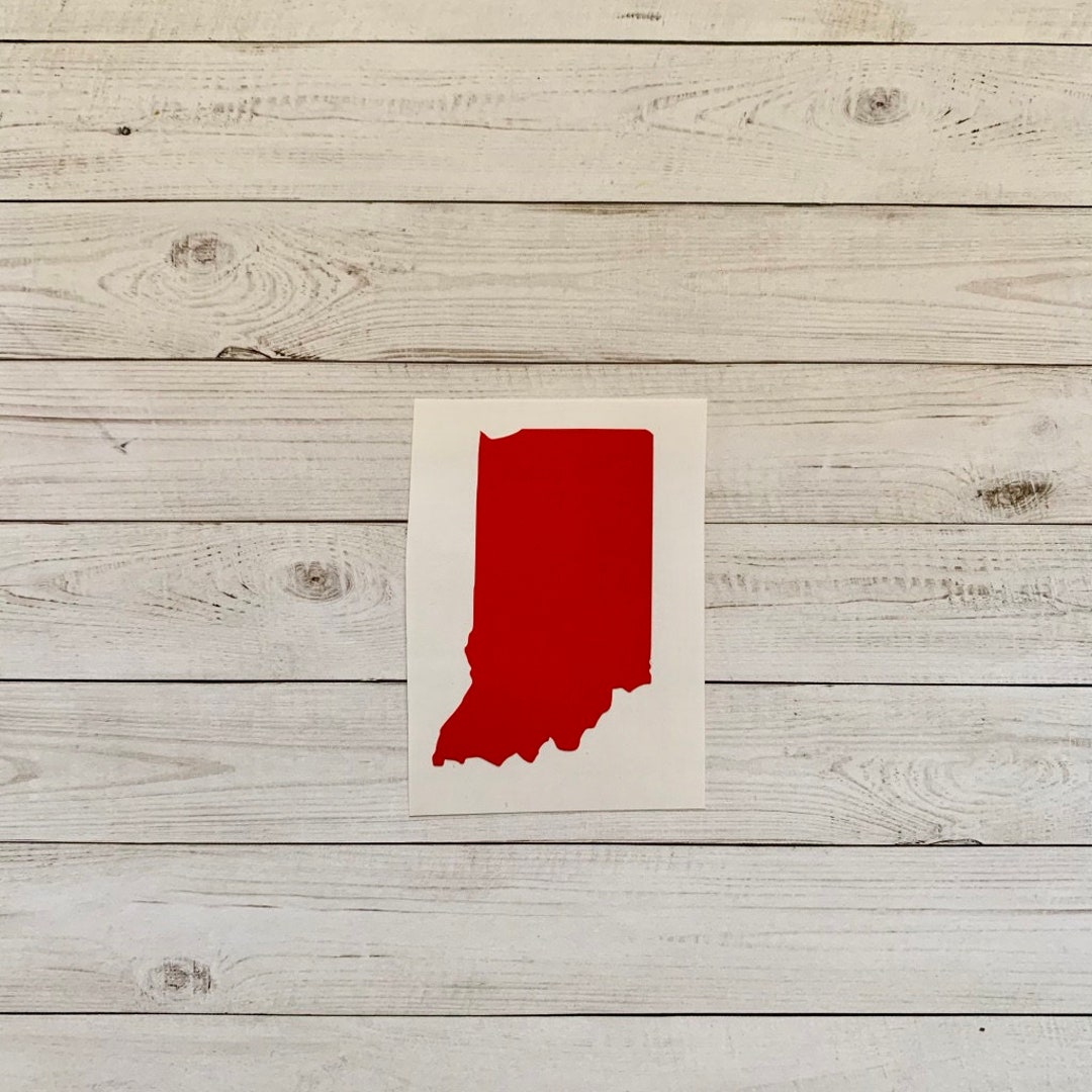 Indiana Decal Vinyl Decal | Indiana Sticker | Indiana Party Decor ...
