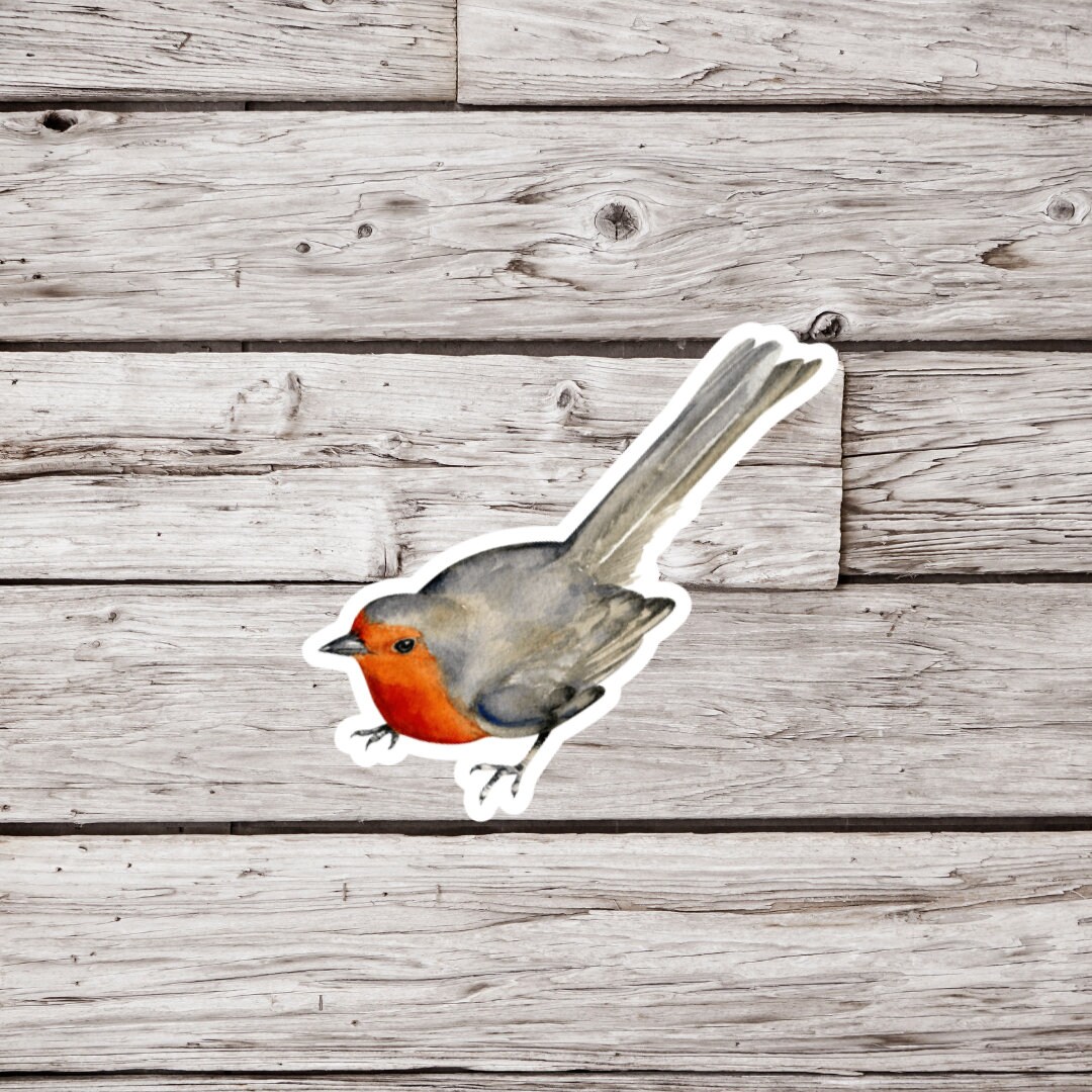 Robin Sticker or Magnet, Robin Sticker, Bird Sticker, Waterproof ...