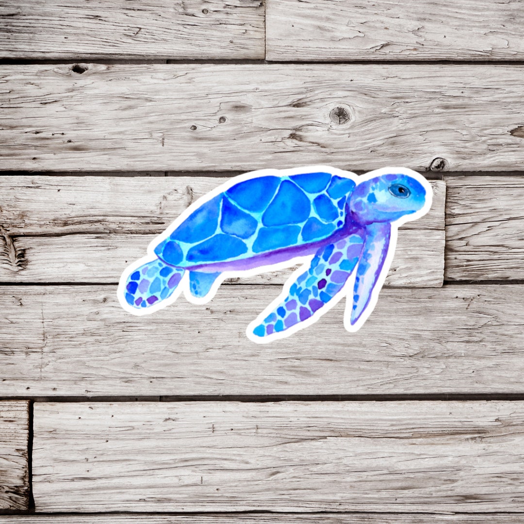 Sea Turtle Sticker, Turtle Sticker, Ocean Sticker, Beach Sticker ...