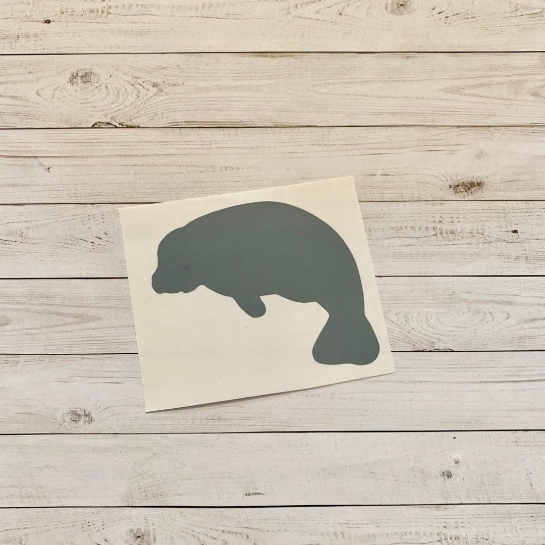 Manatee Decal | Manatee Vinyl Decal | Manatee Sticker | Animal Sticker ...